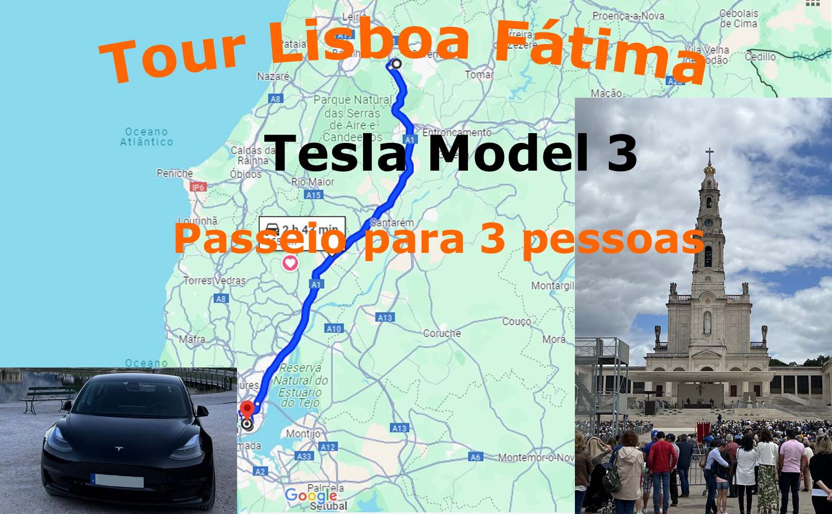 Tesla Car Tour: Lisbon - Fátima - HTD - HomeTourDrive, Lda